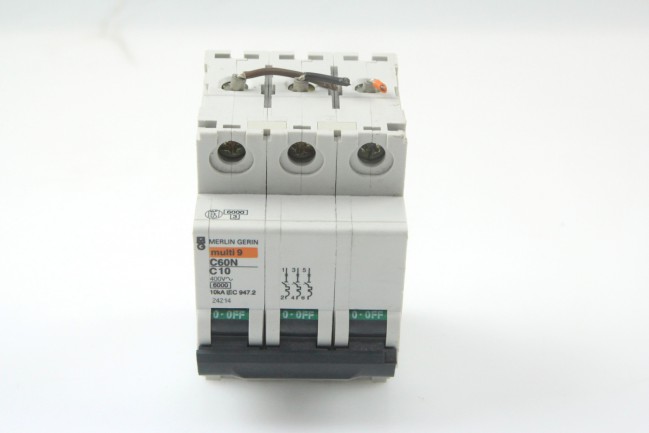 MERLIN GERIN Circuit Breaker Multi 9 C60N C10 10A Triple Pole