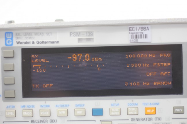 Wandel & Goltermann PSM-139 Selective Level Meter 50Hz...32MHz